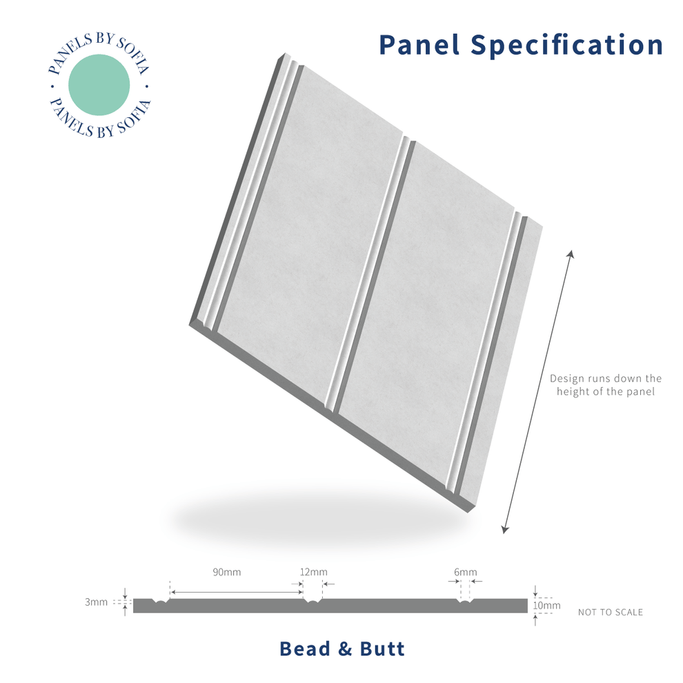 Bead & Butt Wall Panelling | Ready Made Panels | Panels by Sofia | UK