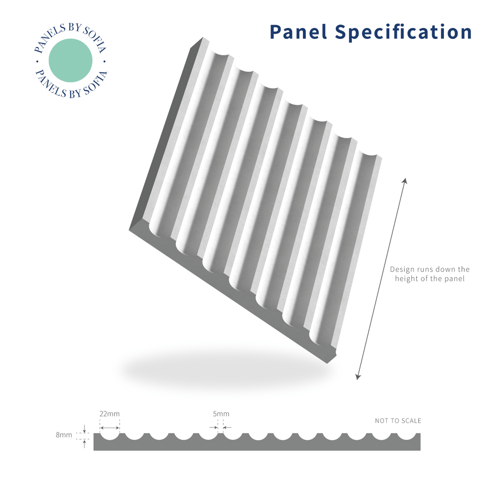 Fluted Wall Panels | Panels by Sofia | UK Made MDF Wood Wall Panelling