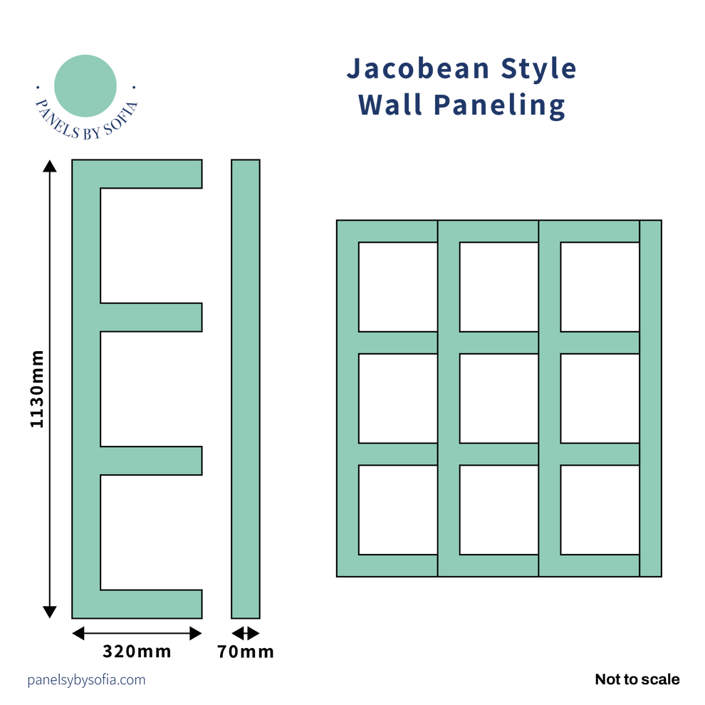 Jacobean Shaker Wall Panelling Kit | Paintable & Moisture-Resistant ...