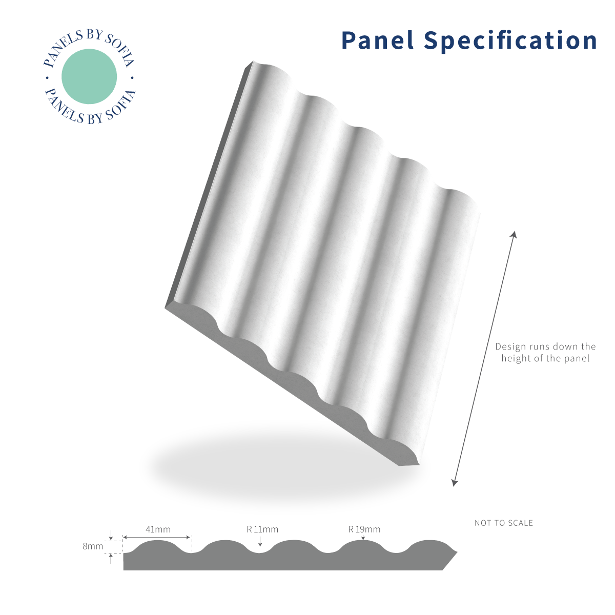 Soft Ribbed Wall Panels | Panels by Sofia | UK Made MDF Wood Panelling