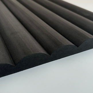 Black Wood Ribbed Wall Panelling | UK Made Bespoke Wall Panels – Panels ...