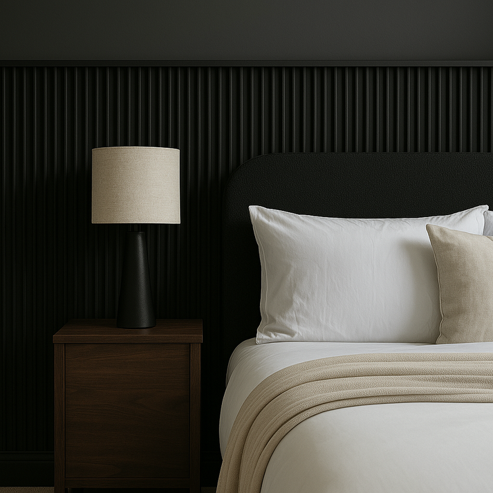 Black Fluted Wall Panel | UK Made Commercial Panelling | Wood Panels ...