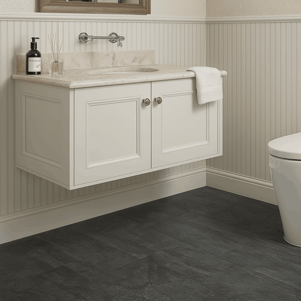 Charcoal Slate Luxury Vinyl Tile (LVT) Click Flooring - Stone Effect ...