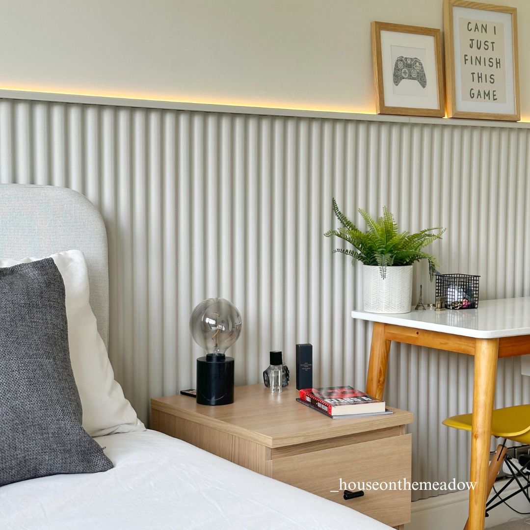 Soft Ribbed Wall Panels | Panels by Sofia | UK Made MDF Wood Panelling