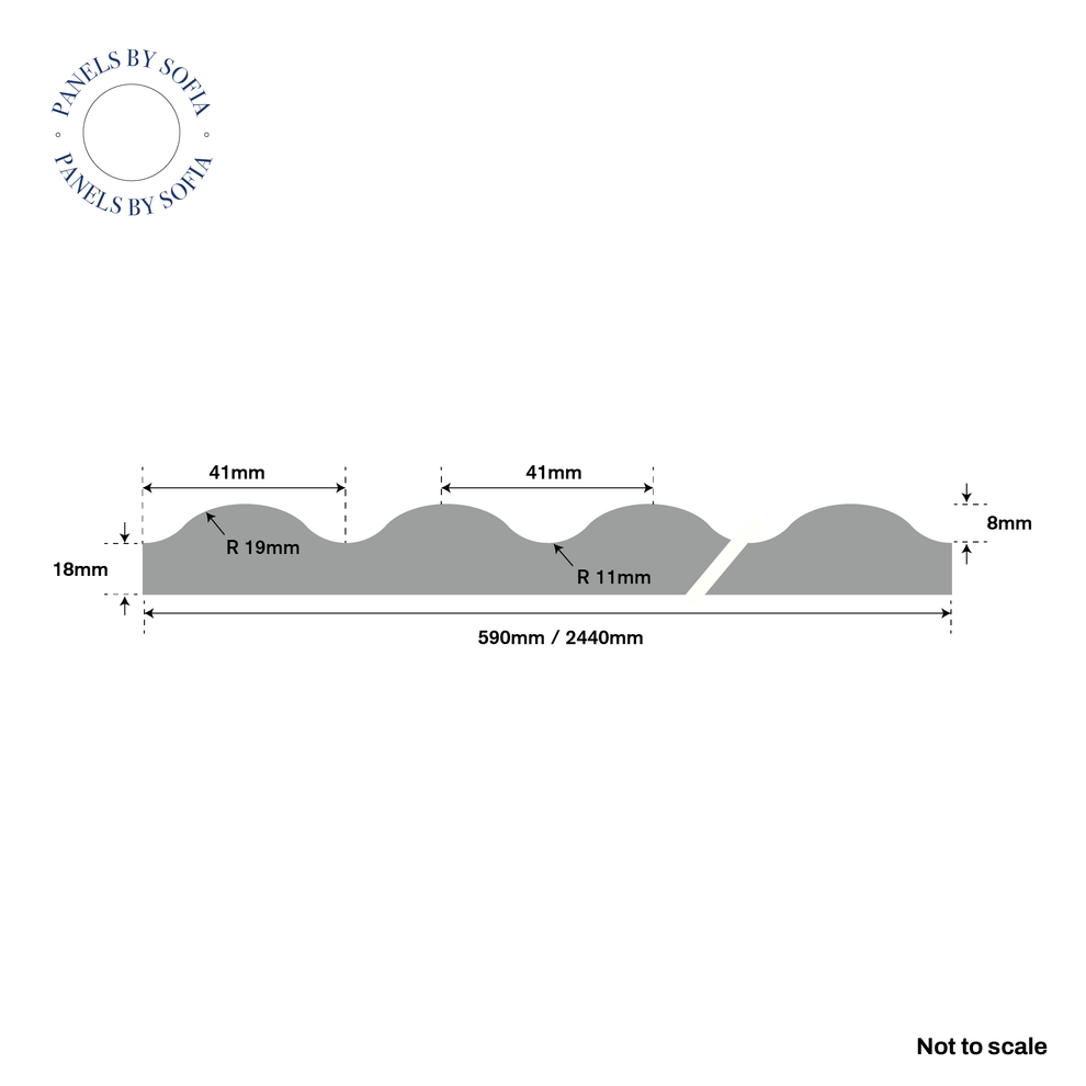 Soft Ribbed Wall Panels | Panels by Sofia | UK Made MDF Wood Panelling